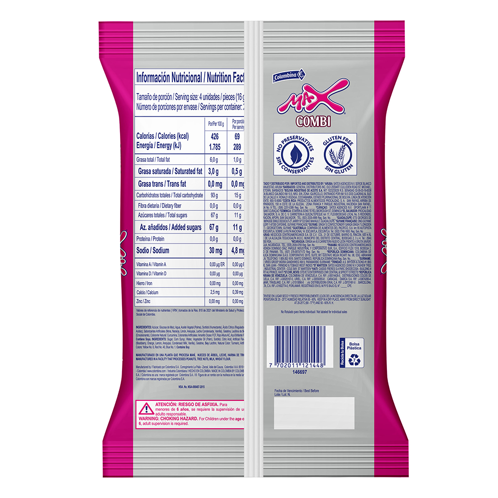 Dulces Max Combi Caramelo Blando x100 Unidades – La Colombian Power